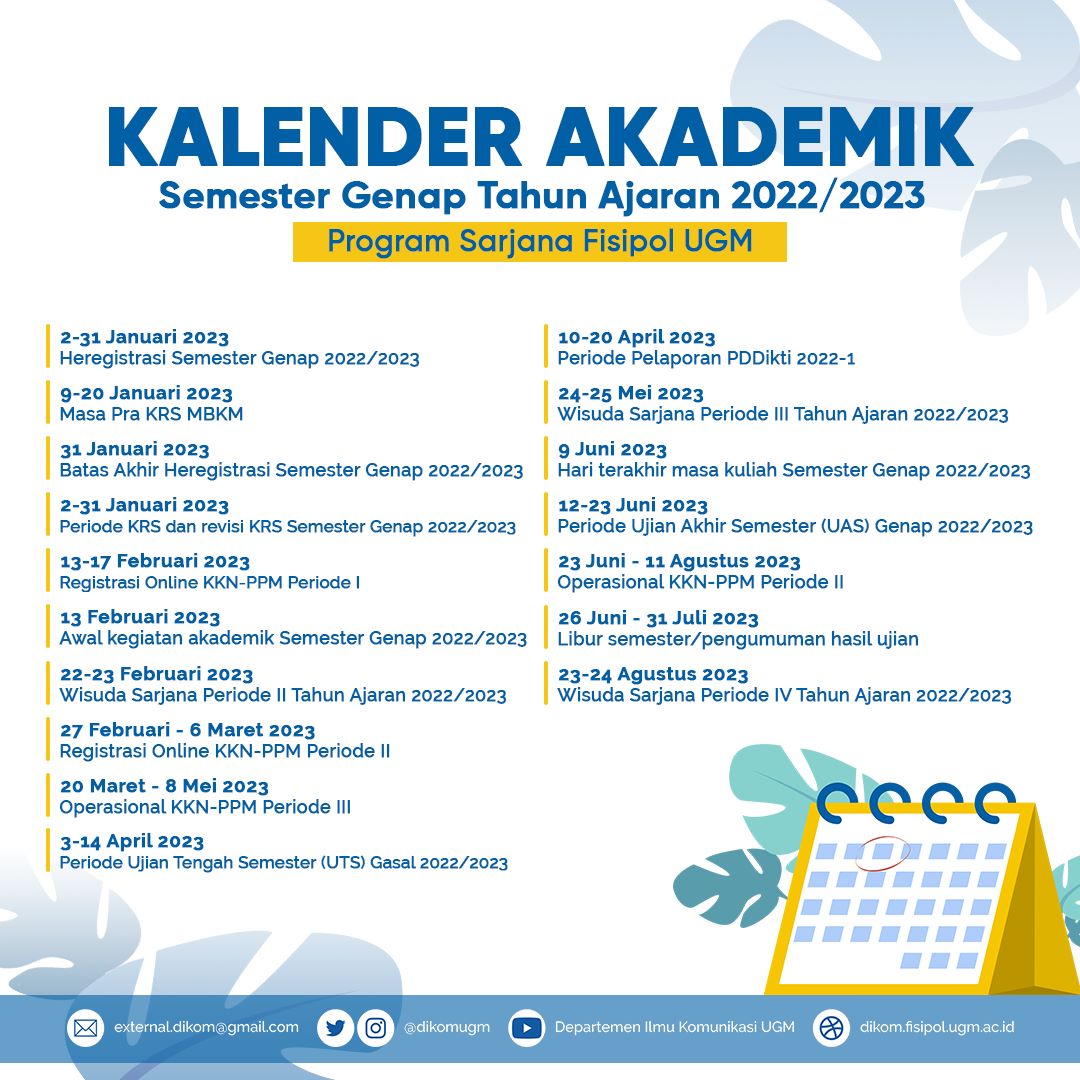 Informasi Kalender Akademik Semester Genap Tahun Ajaran 2022/2023 ...