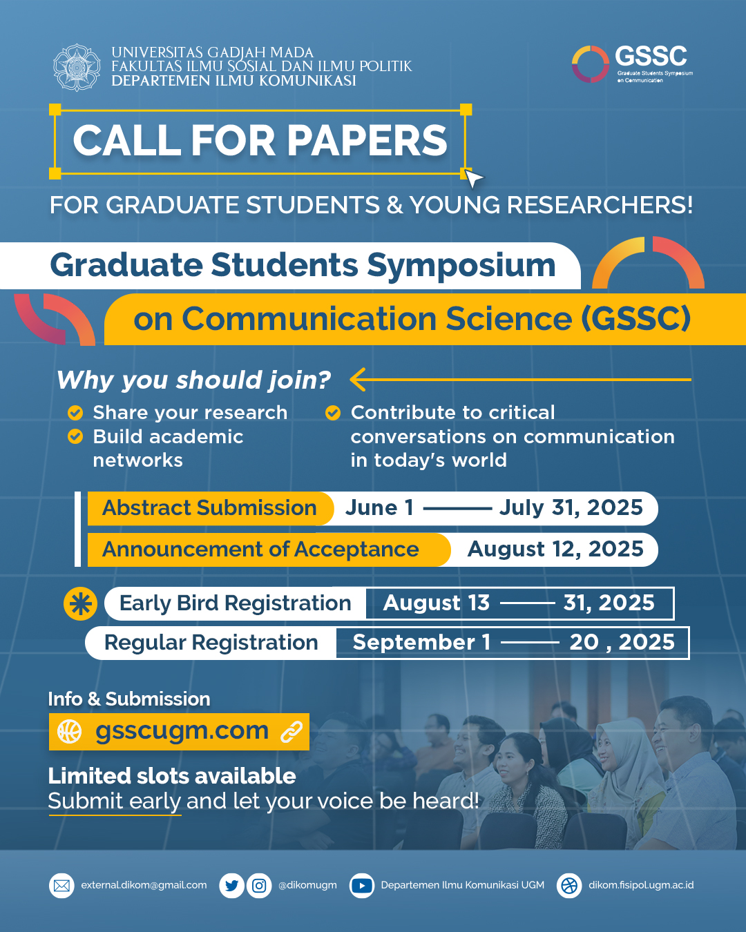 GSSC 2025: PAPER SUBMISSIONS OPEN FOR GRADUATE STUDENTS AND YOUNG ...